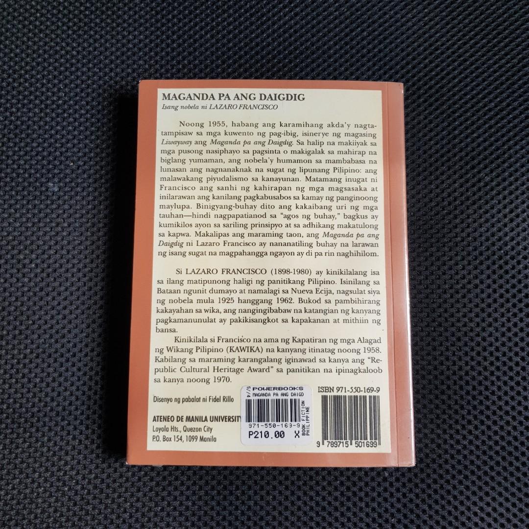 BOOK: MAGANDA PA ANG DAIGDIG BY LAZARA FRANCISCO ATENEO PRESS TAGALOG ...