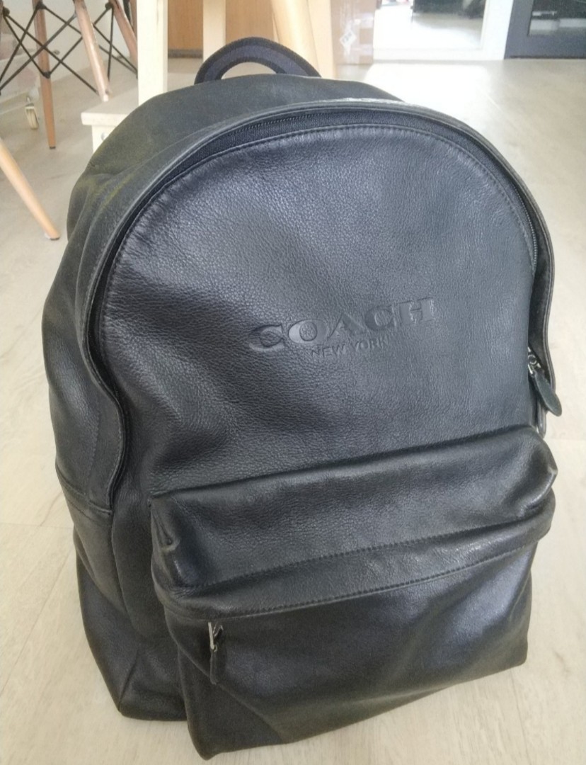 COACH GENUINE LEATHER BACKPACK, Men's Fashion, Bags, Backpacks on Carousell