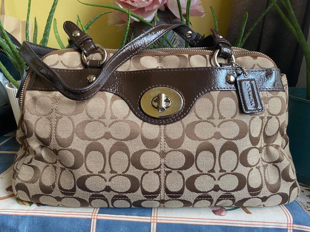 Coach Penelope Signature Satchel in Khaki, Luxury, Bags & Wallets on ...