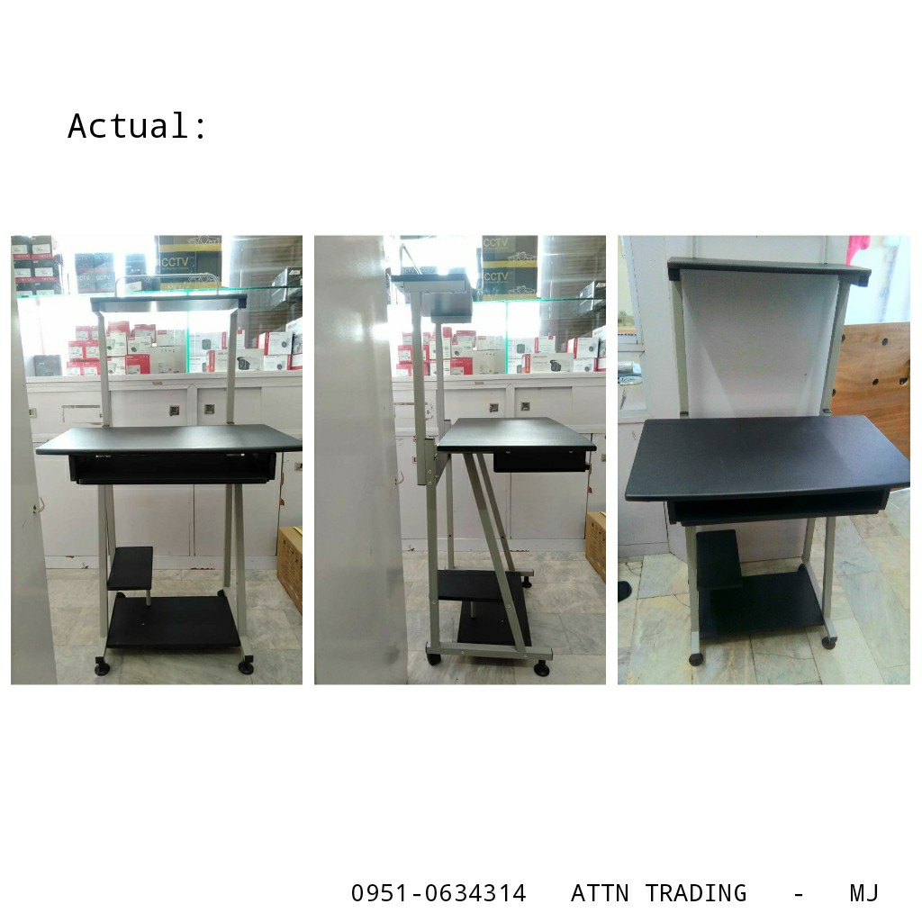 Computer Table (Black and Silver), Computers & Tech, Office & Business ...