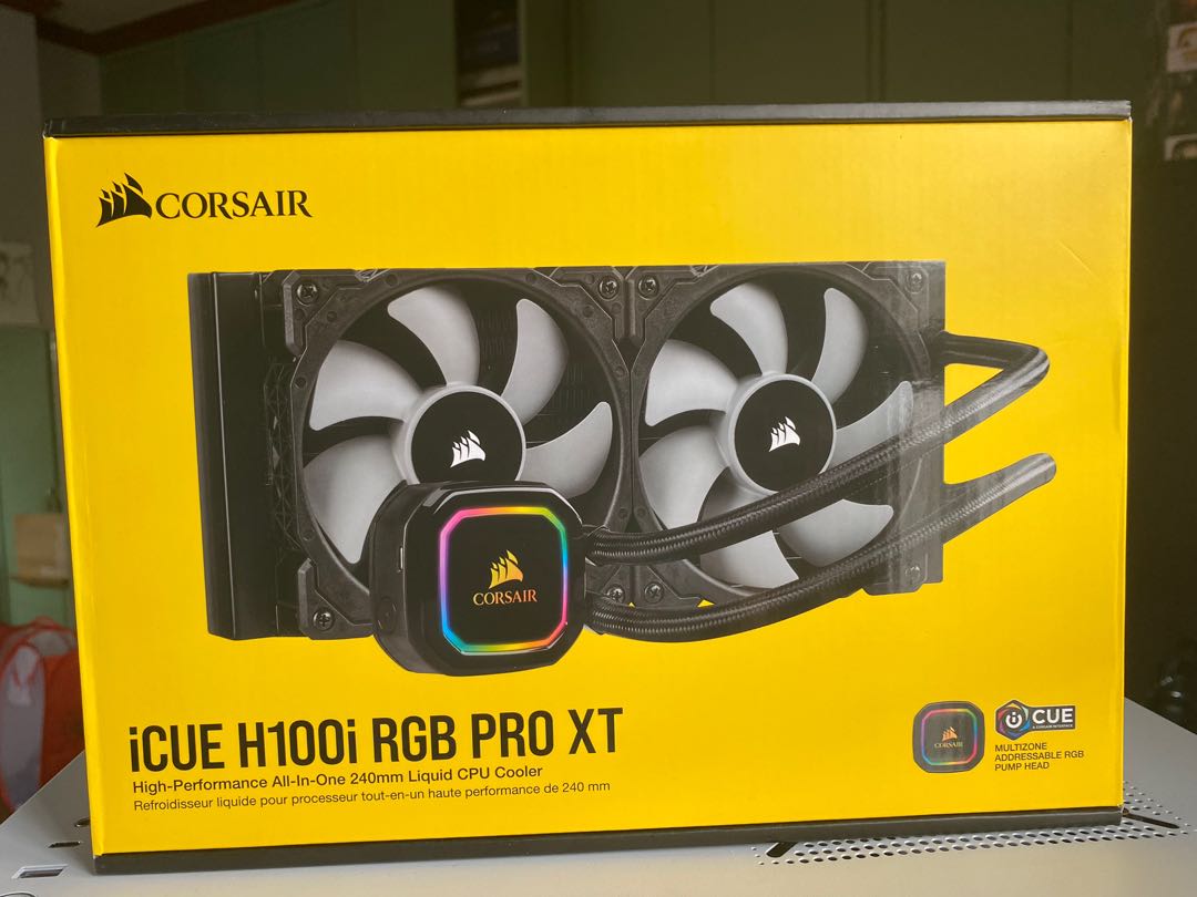 Corsair H100i RGB PRO XT AIO Liquid Cooler, Computers & Tech, Parts ...