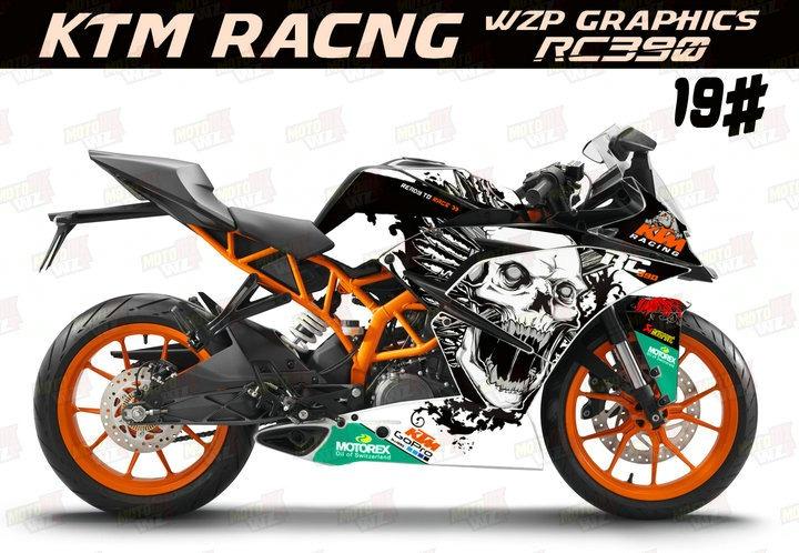 Customizable 3M KTM RC125 RC200 RC250 RC390 125 200 250 390 decal ...