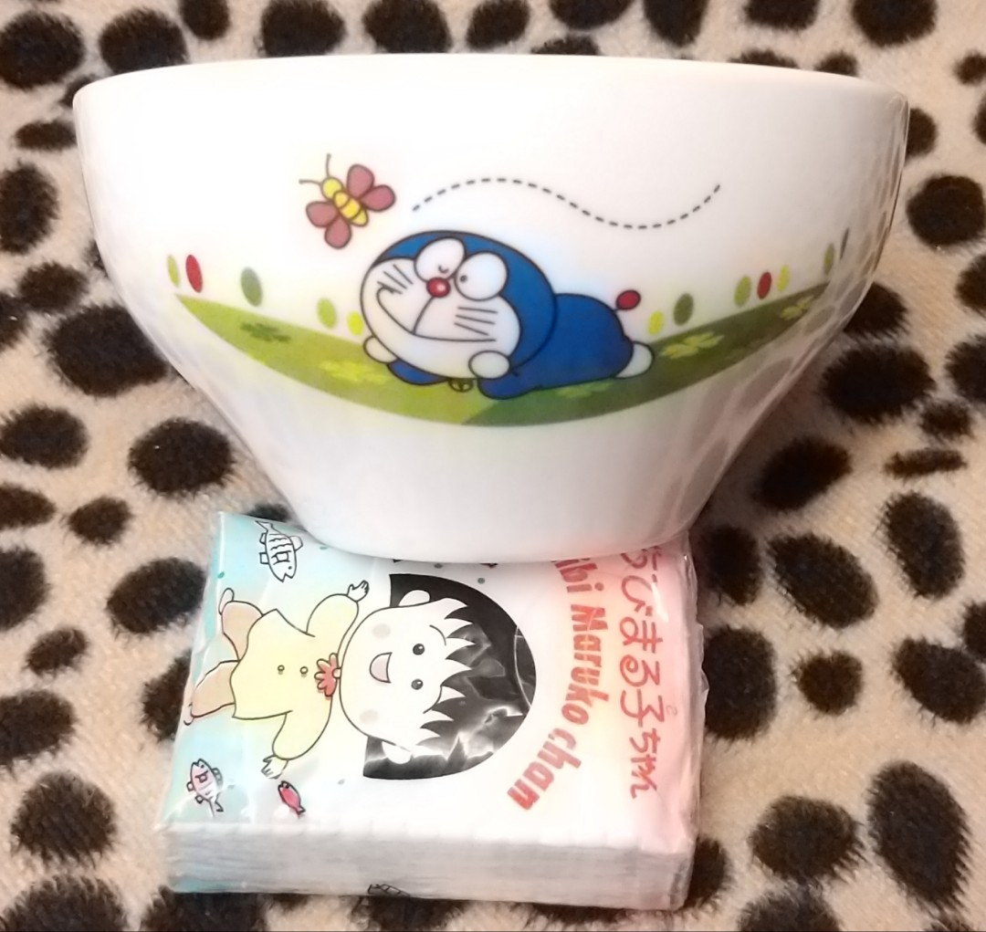 Doraemon 叮噹 多啦A夢 全新正版 藤子 小学館 TV Asahi 朝日電視 2005年 公仔 12cm 陶瓷 碗 ceramics ...