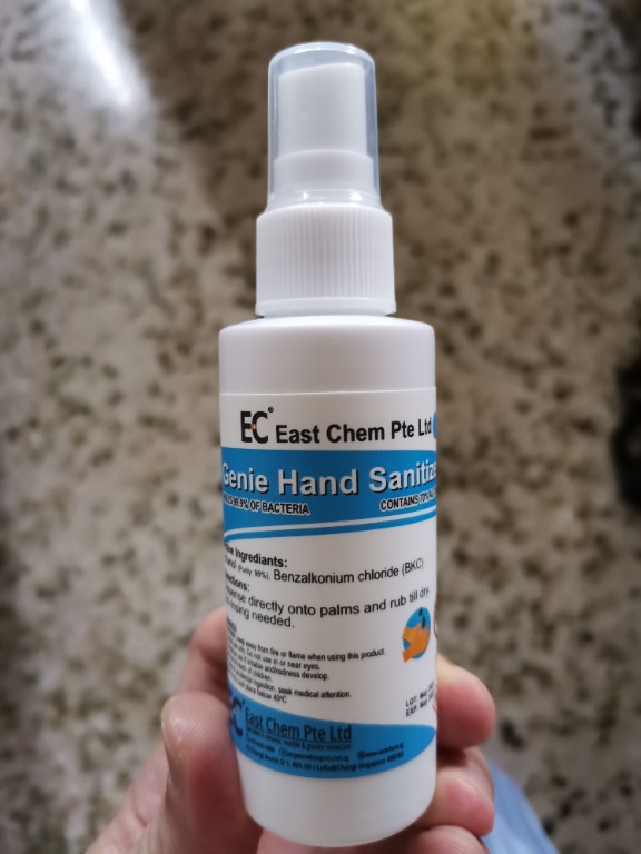 (Price Reduced) Genie Hand Sanitizer Spray 60ml, Beauty & Personal Care ...