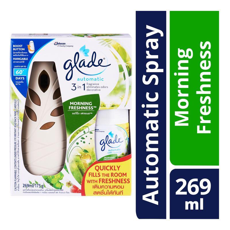 Glade Automatic Spray Morning Freshness Starter Kit, Furniture & Home ...