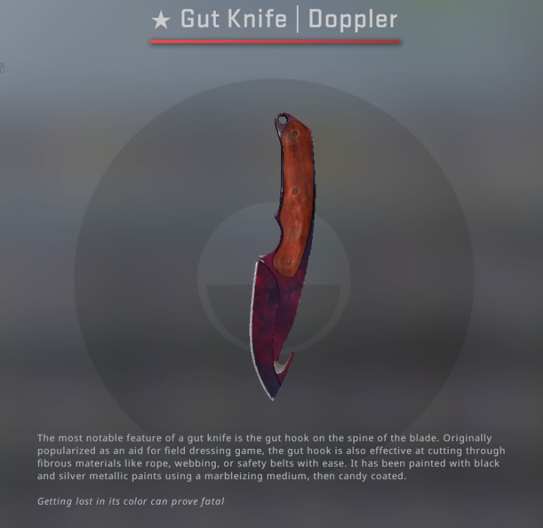 Gut Knife Doppler Phase 2 Pink Galaxy, Video Gaming, Gaming Accessories ...