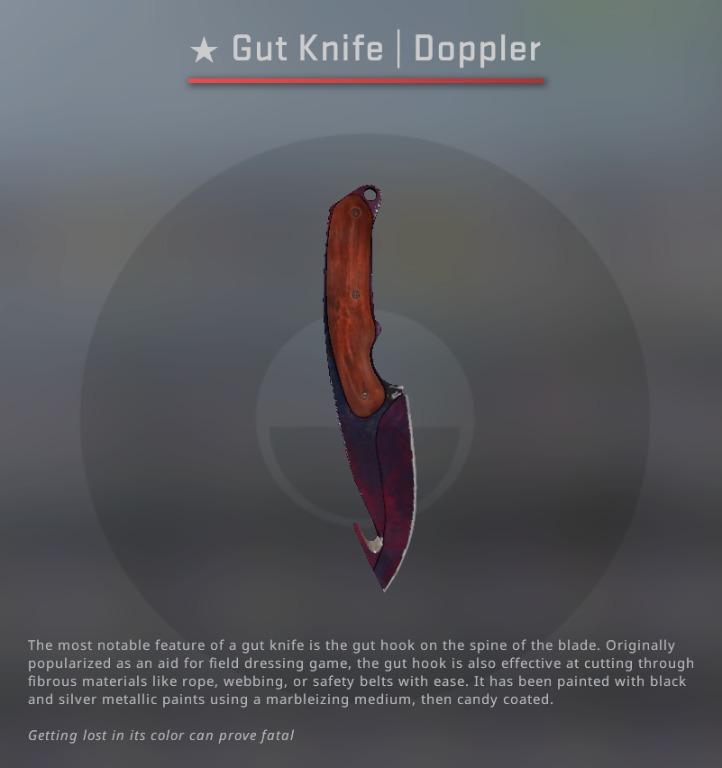 Gut Knife Doppler Phase 2 Pink Galaxy, Video Gaming, Gaming Accessories ...