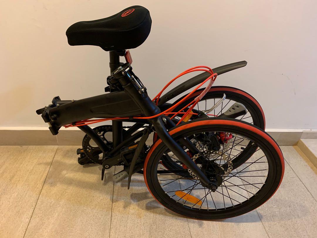 Hachiko HA-01 20 inch Foldable Japanese bicycle black and red, Bicycles & PMDs, Bicycles, Others ...