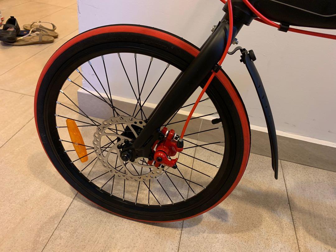 Hachiko HA-01 20 inch Foldable Japanese bicycle black and red, Bicycles & PMDs, Bicycles, Others ...