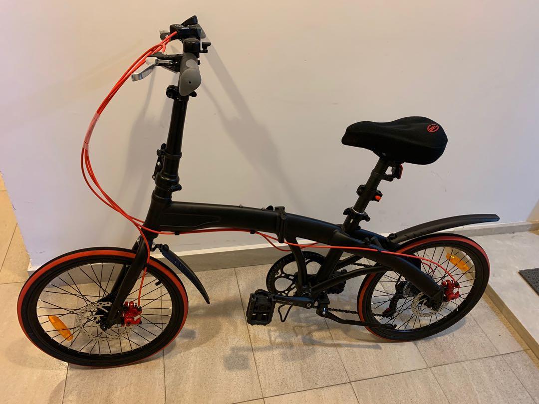 Hachiko HA-01 20 inch Foldable Japanese bicycle black and red, Bicycles & PMDs, Bicycles, Others ...