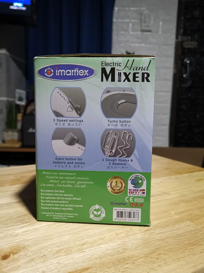 Imarflex Hand Mixer 5 Speed (250W) IMX-250, TV & Home Appliances ...