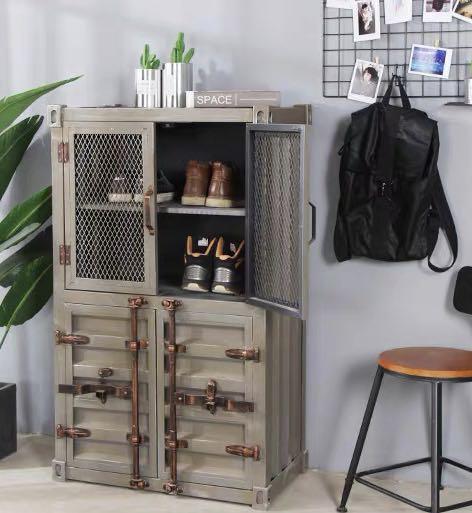 Industrial-style storage cabinet - Aron, Furniture & Home Living ...