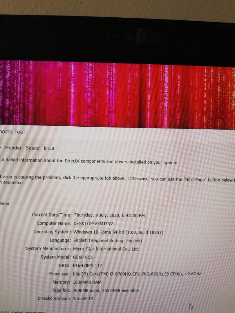 Msi SteelSeries GS60 6QE Ghost Pro, core i7 6th gen processor, 16 GB ...