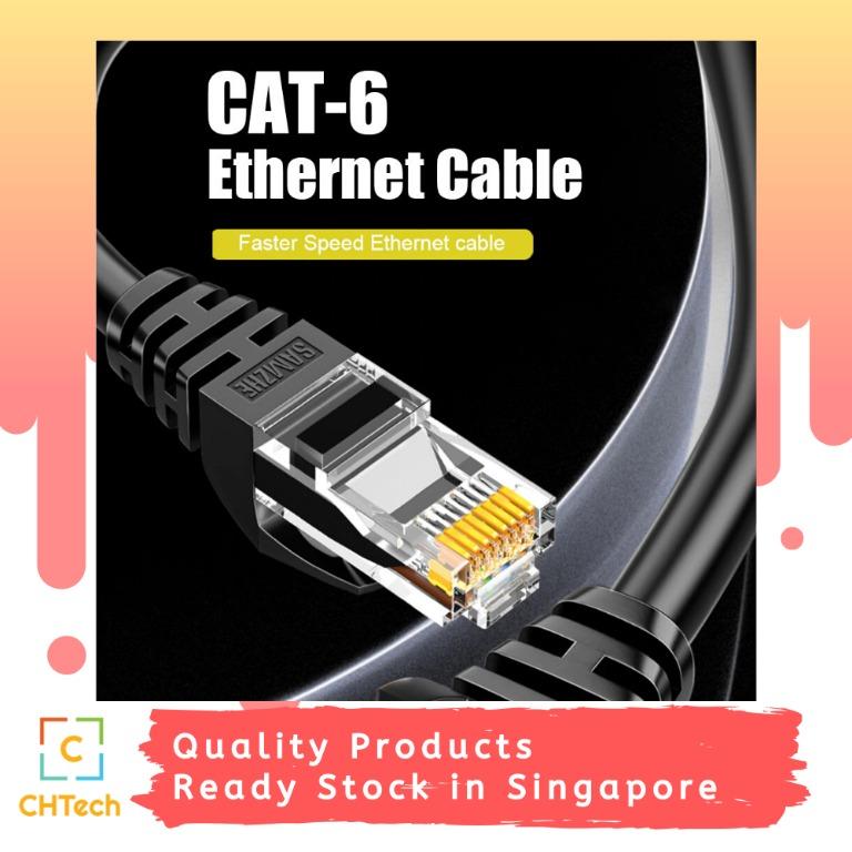 SAMZHE Cat6 Cable Ethernet Cable 1m/2m/3m/5m/10m 1G Lan Cable Cord for ...