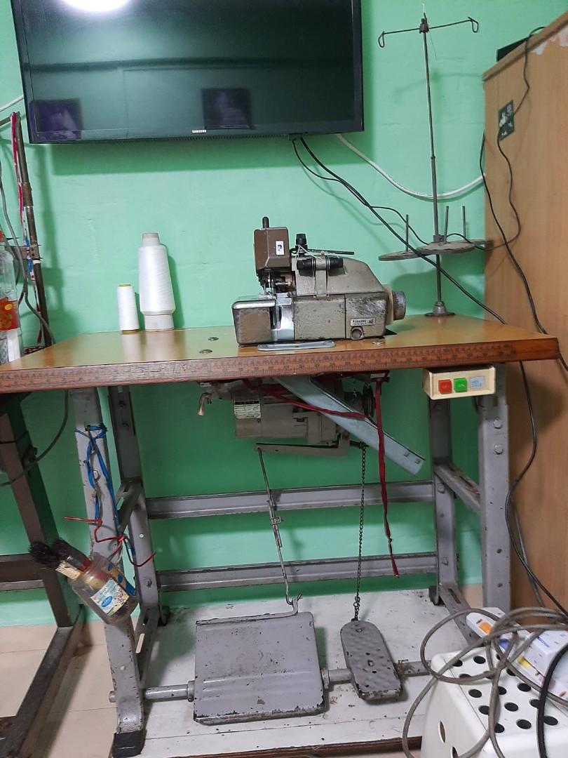 Sewing machine over logging machine, Furniture & Home Living, Furniture ...