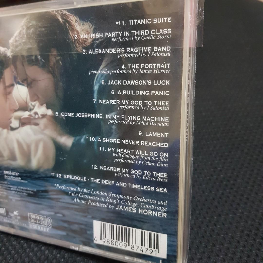 TITANIC OST BACK TO TITANIC LEONARDO DI CAPRIO KATE WINSLET JAMES HORNER CD POSTER JAPAN CELINE ...
