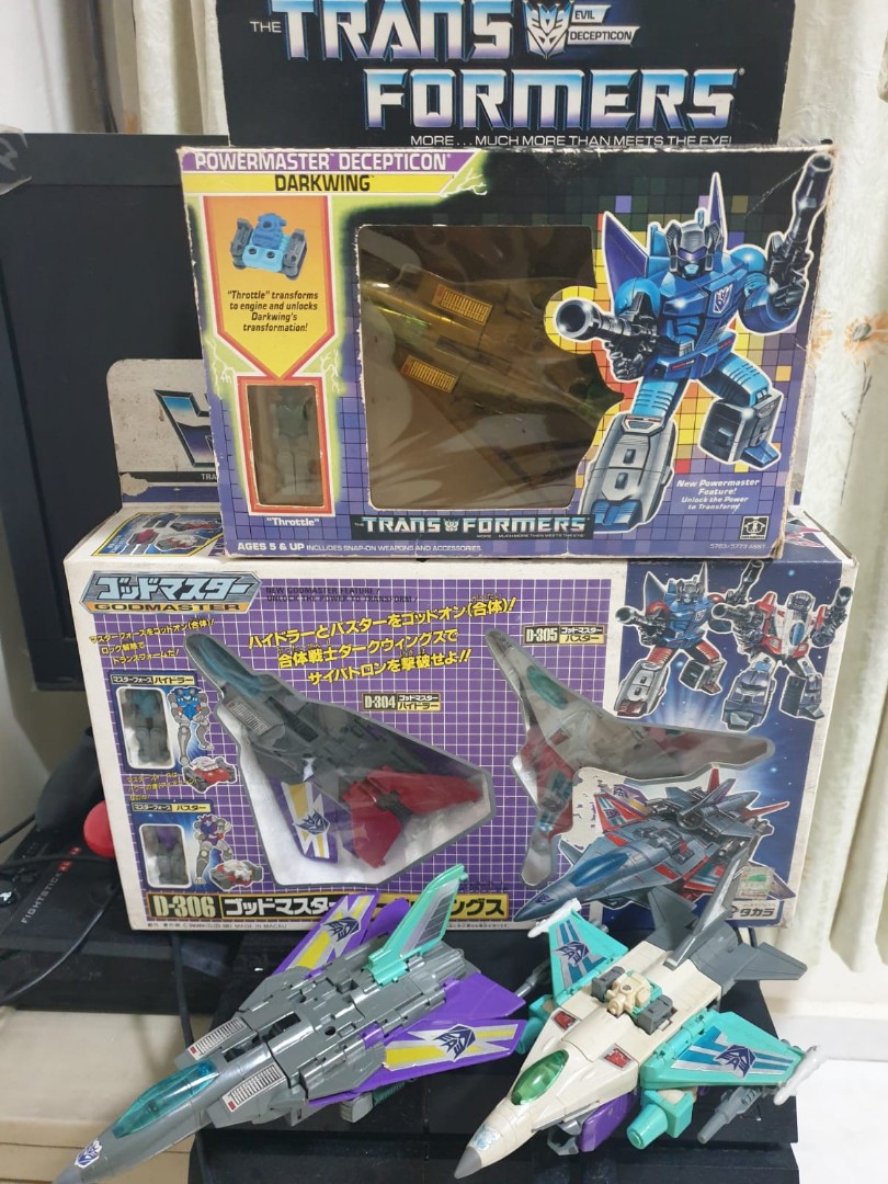 Transformers hasbro Powermaster Darkwing & Dreadwind Takara Masterforce ...