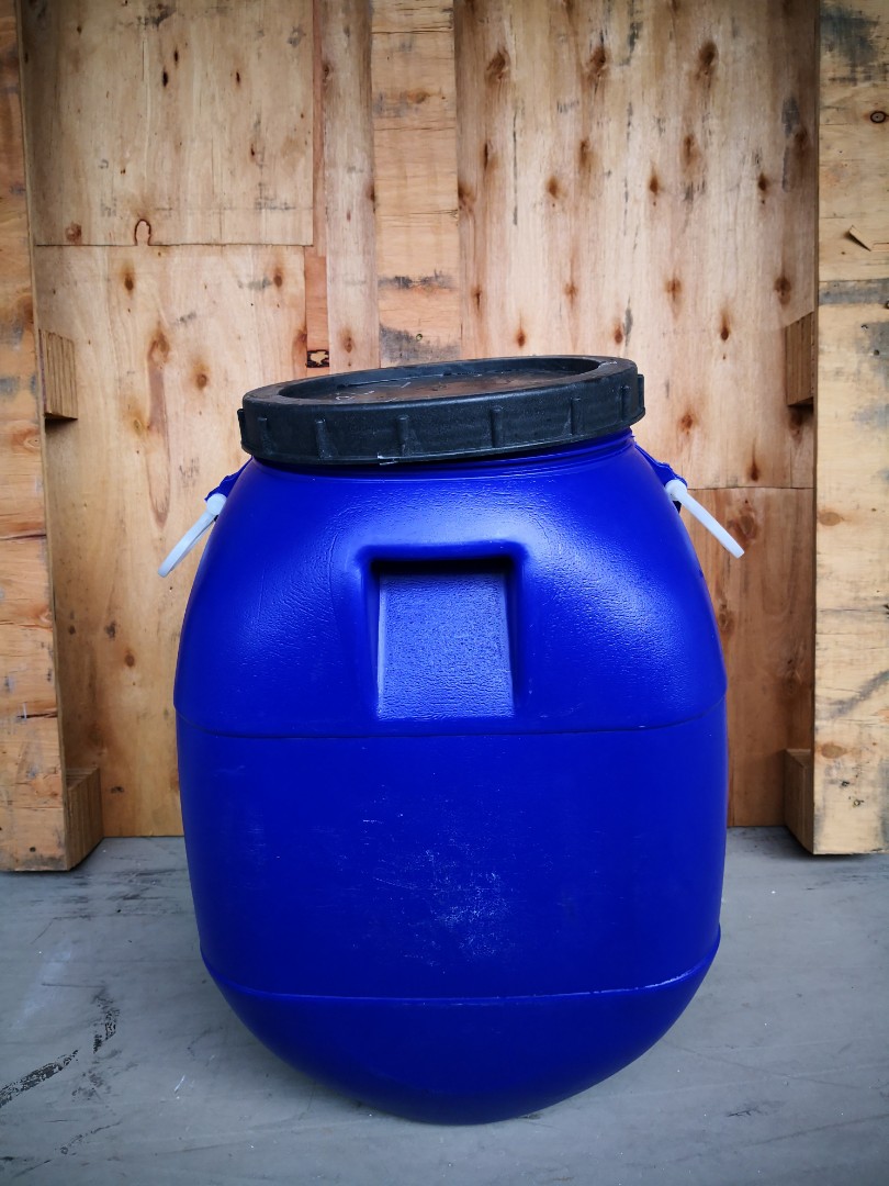 Used 50 litre jerry can /plastic water container with top full opening ...