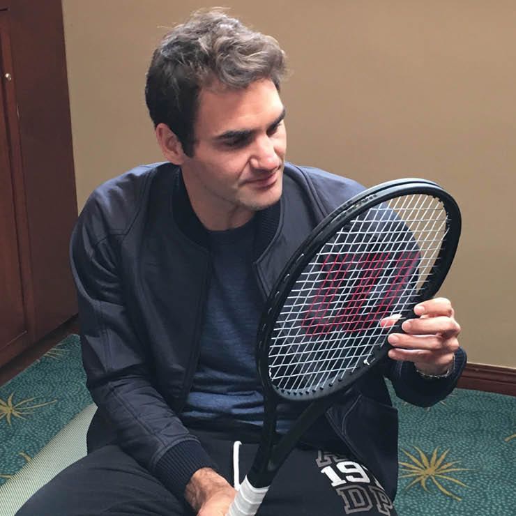 Wilson Pro Staff Roger Federer Autograph v11 All Black Tennis Racket ...