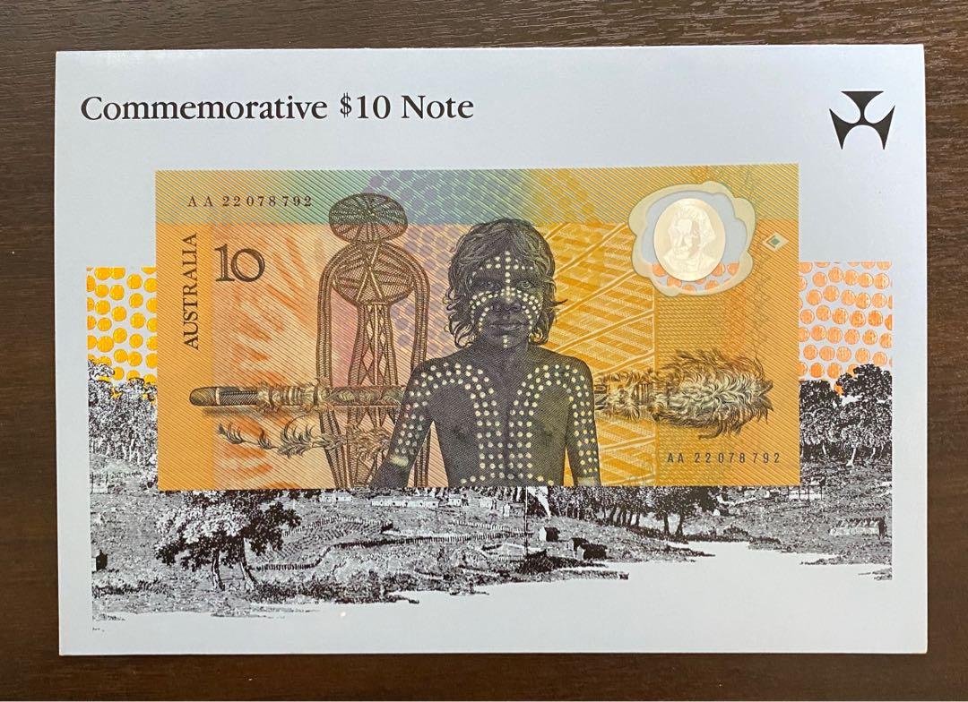 1988 Australia Commemorative $10 Polymer note with folder, Hobbies ...