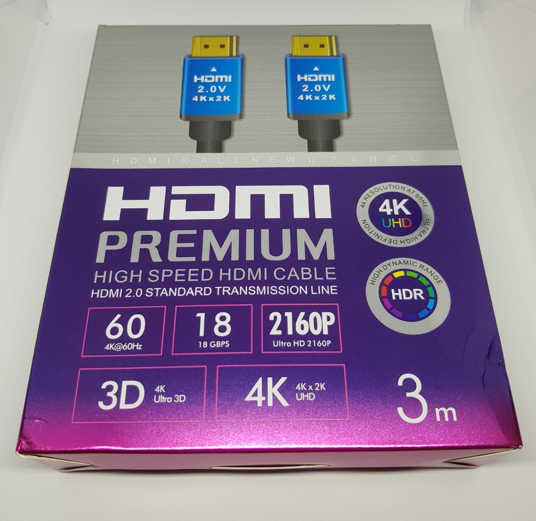 4K High Speed V2.0 HDMI Cable (3 Meter), Computers & Tech, Parts ...