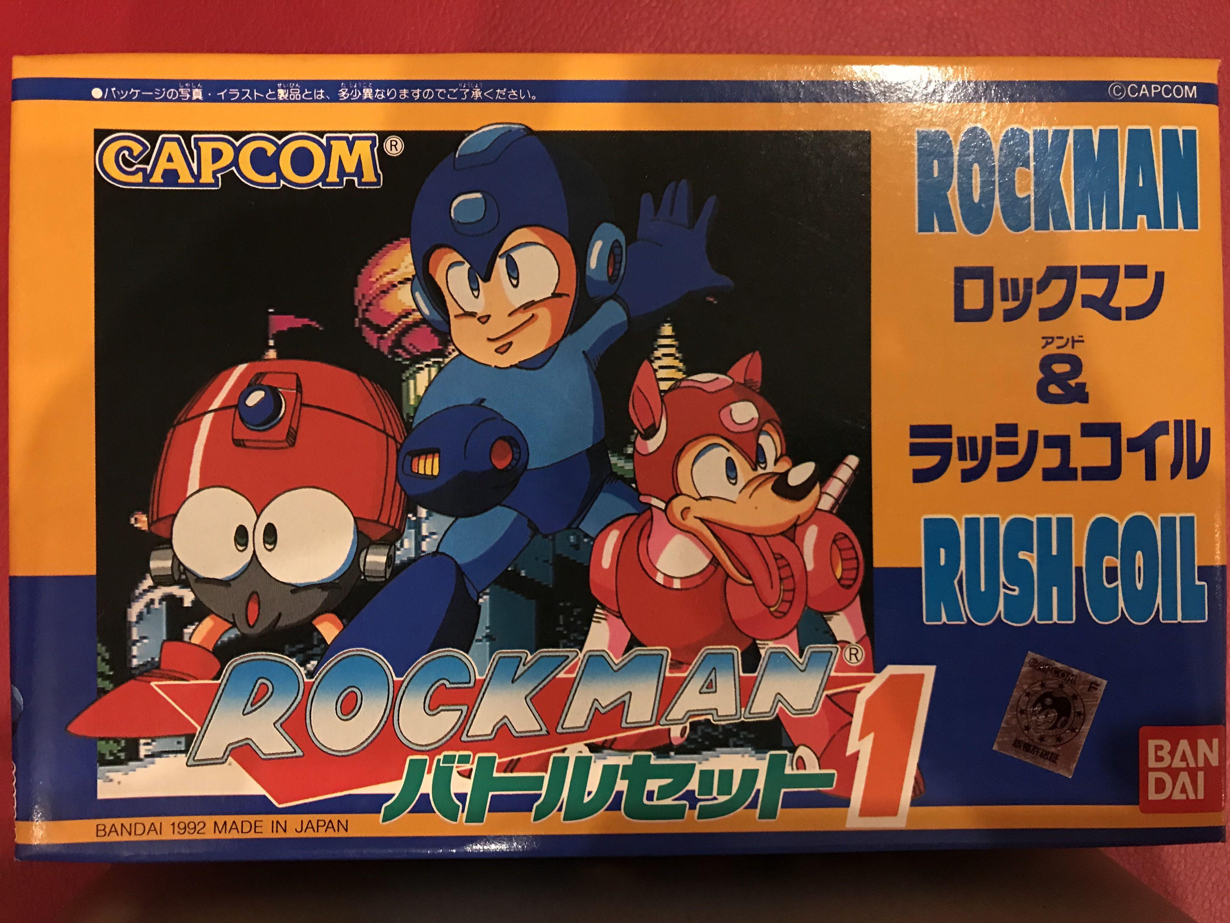 絕版 罕有 已砌上色 Bandai 洛克人 Rockman & Rush Coil 1992年 模型 Capcom, 興趣及遊戲, 玩具 ...