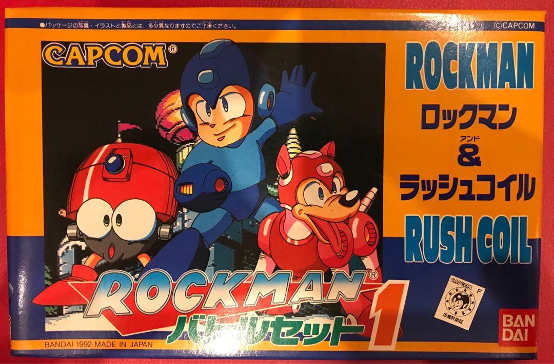 絕版 罕有 已砌上色 Bandai 洛克人 Rockman & Rush Coil 1992年 模型 Capcom, 興趣及遊戲, 玩具 ...