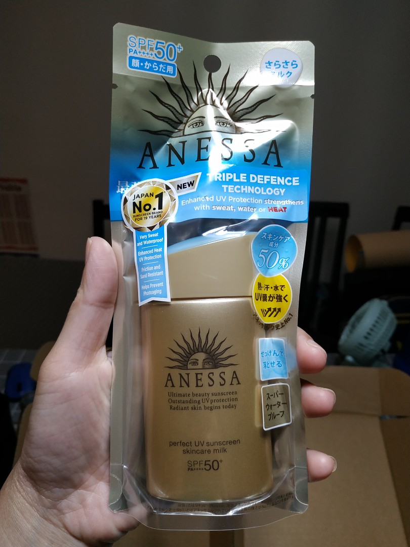 Anessa milk sunscreen 60ml new version, Beauty & Personal Care, Face ...