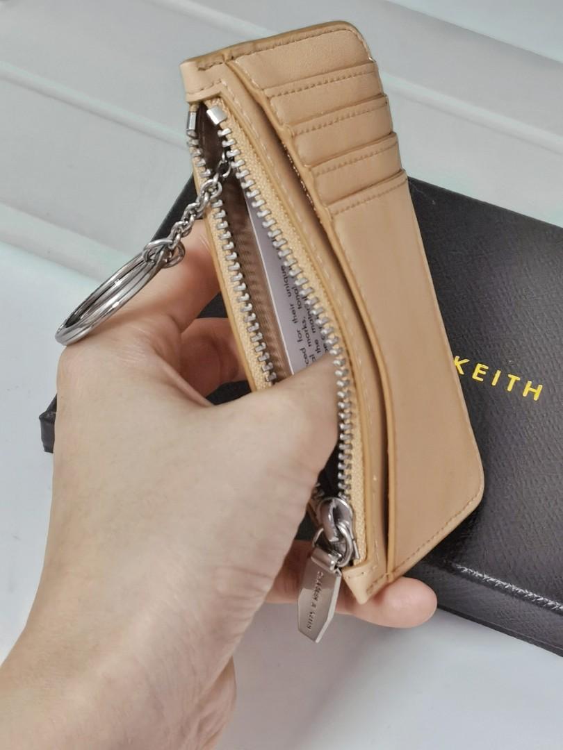 Charles & Keith Card Holder Beige, Luxury, Bags & Wallets on Carousell