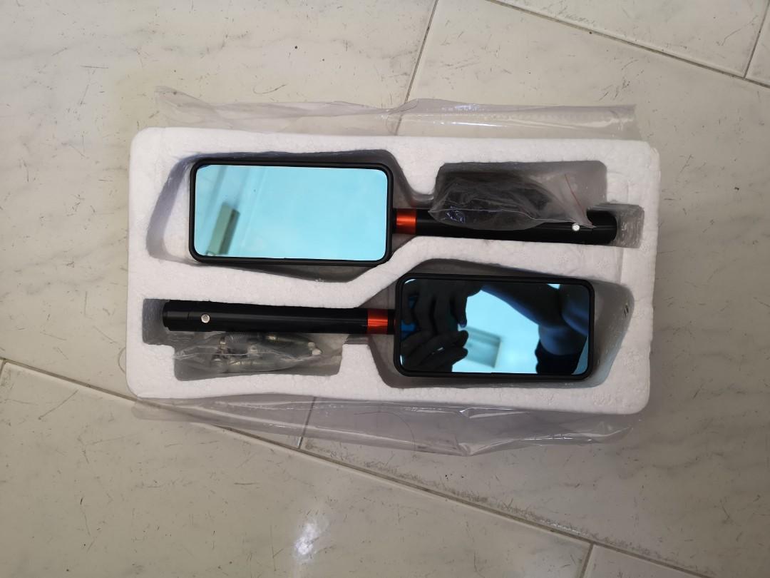 CNC Frameless rectangle side mirror, Motorcycles, Motorcycle ...
