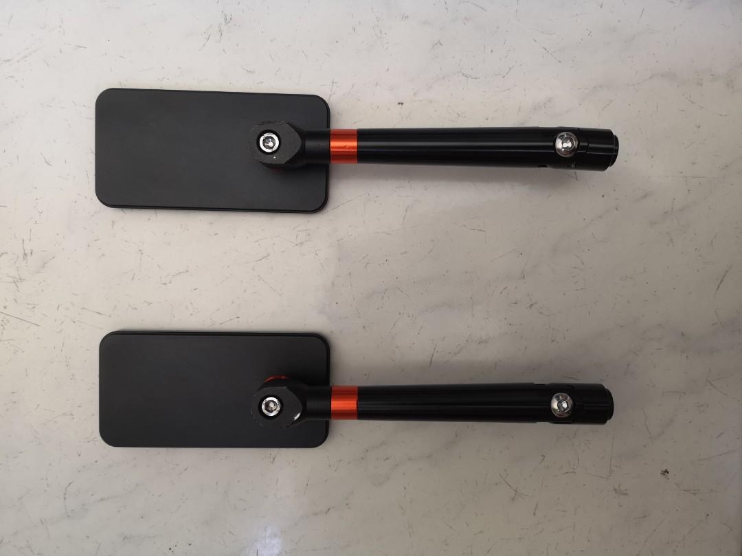 CNC Frameless rectangle side mirror, Motorcycles, Motorcycle ...