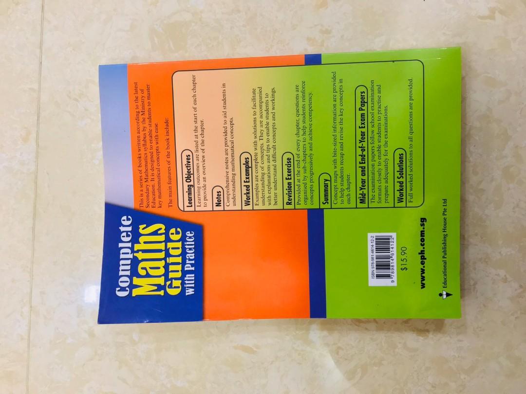 Complete Math guide with practice Secondary 2 Express, Hobbies & Toys ...
