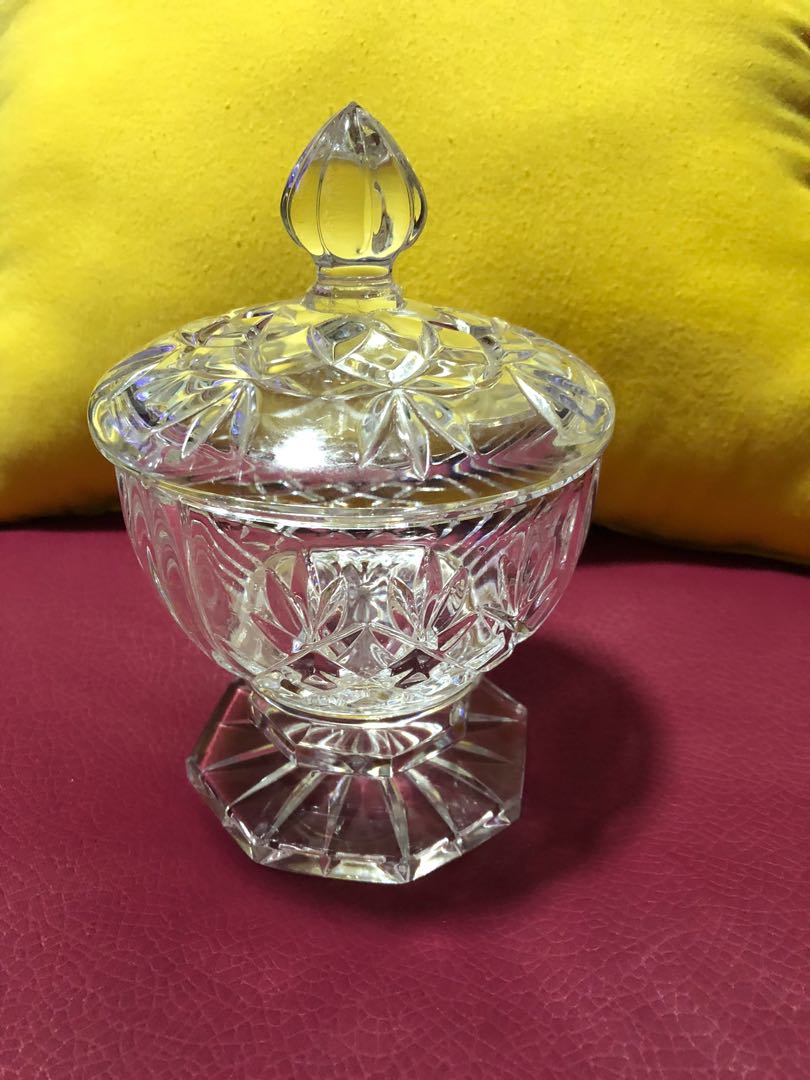 Crystal Canister with lid, Furniture & Home Living, Kitchenware ...