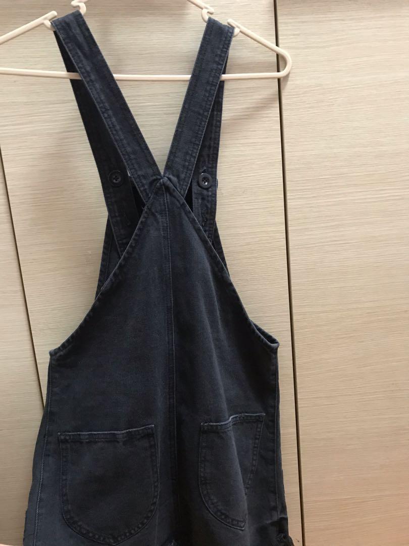 Demin overall (Black), Women's Fashion, Tops, Sleeveless on Carousell