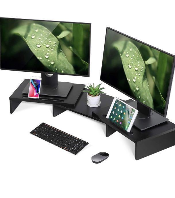 FITUEYES Computer Monitor Riser Desktop Laptop Stand Length Angle ...