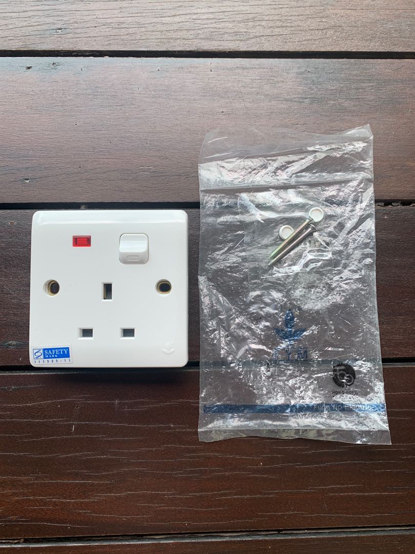 FYM 13A 1 Gang Switch Socket / Single Socket With Indicator, Everything ...