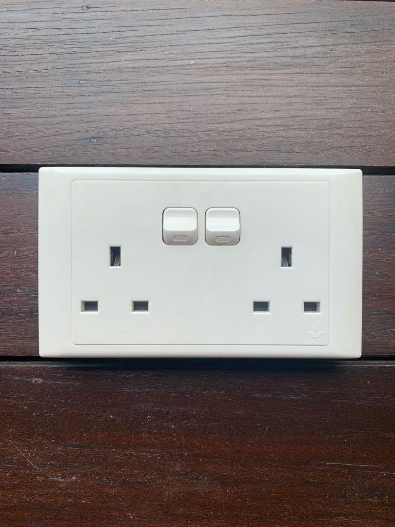 FYM 13A 2 Gang Switch Socket / Double Socket, Everything Else on Carousell