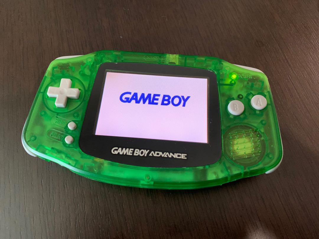 Gameboy advance transparent green with freebies, Video Gaming, Video ...