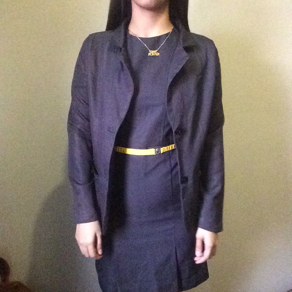 Gray Uniform/ Office-wear Set, Women's Fashion, Maternity wear on Carousell