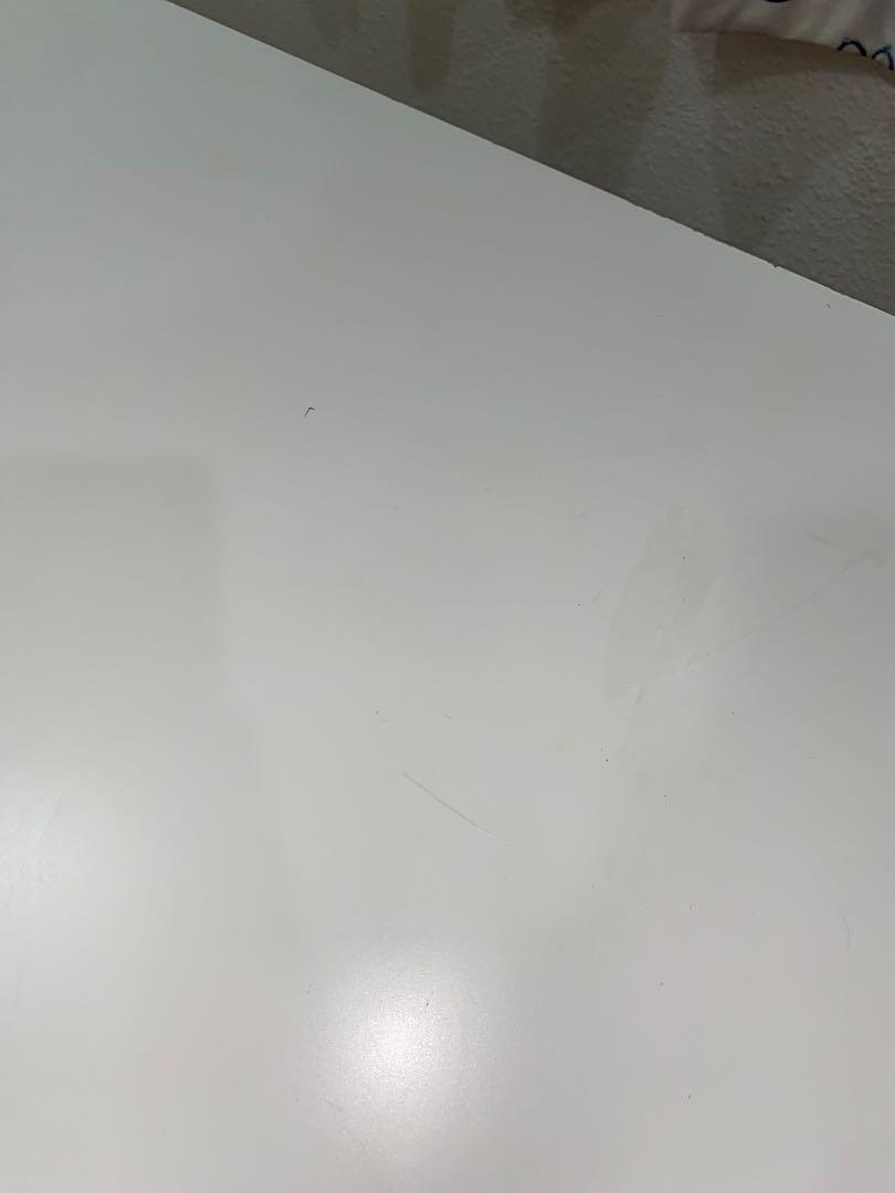 Ikea white rectangular table, Furniture, Tables & Chairs on Carousell