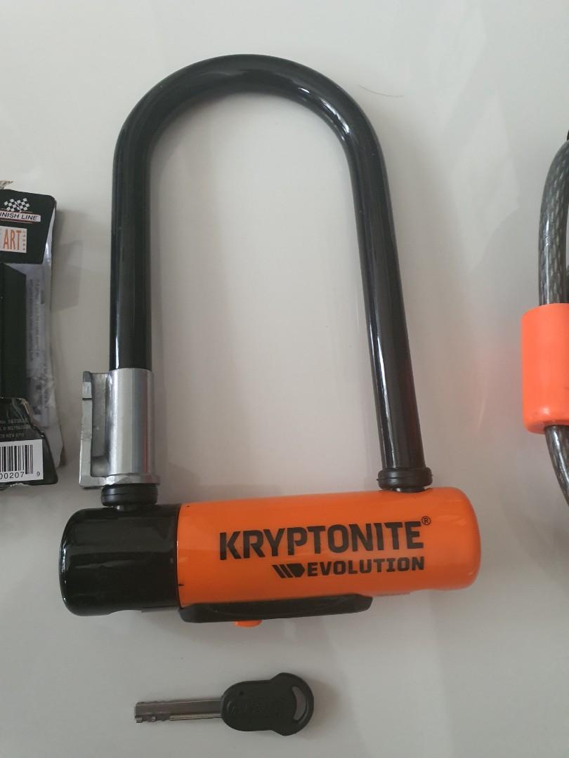 Kryptonite Evolution Mini-7 U-Lock + 120cm Kryptoflex Cable, Sports ...