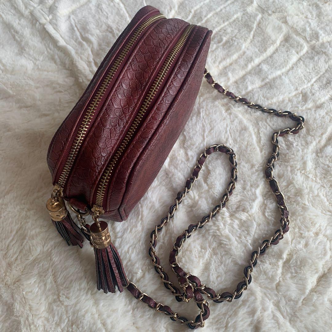 Me Sense Snake Skin Leather Mini Sling Bag, Women's Fashion, Bags ...