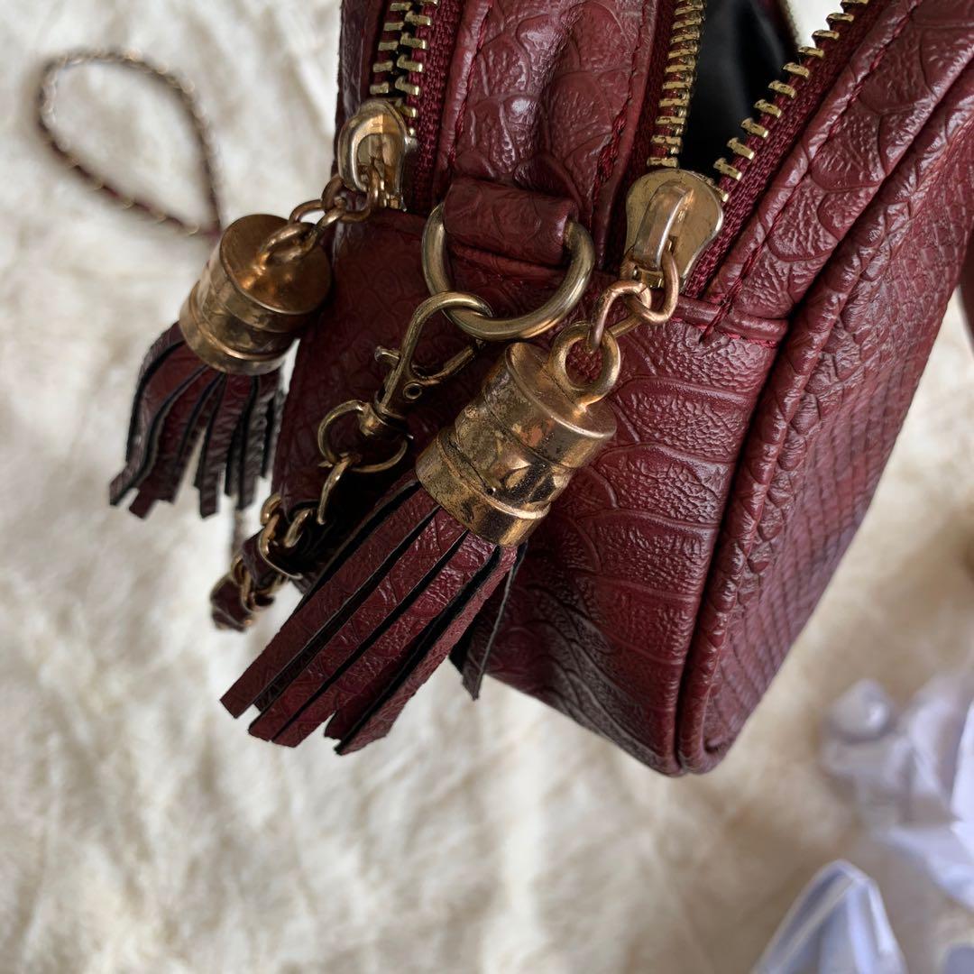 Me Sense Snake Skin Leather Mini Sling Bag, Women's Fashion, Bags ...