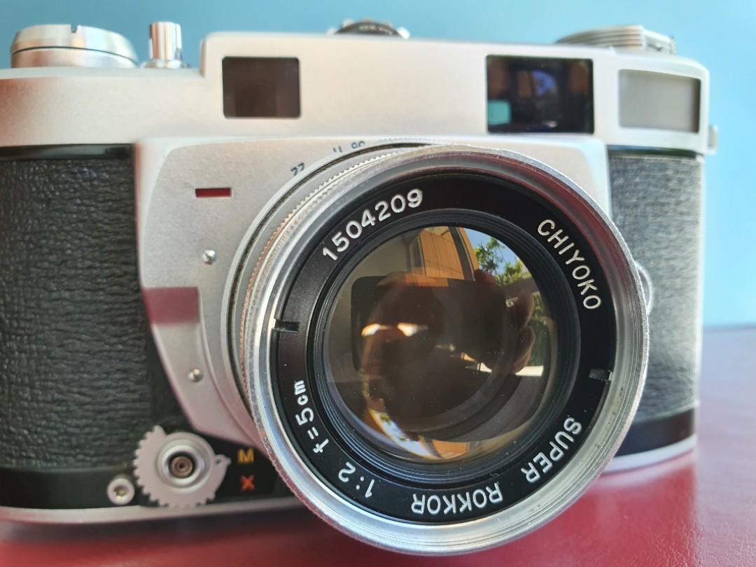 Minolta Super 'A' Rangefinder Film Camera and 5cm f/2 Chiyoko Super ...
