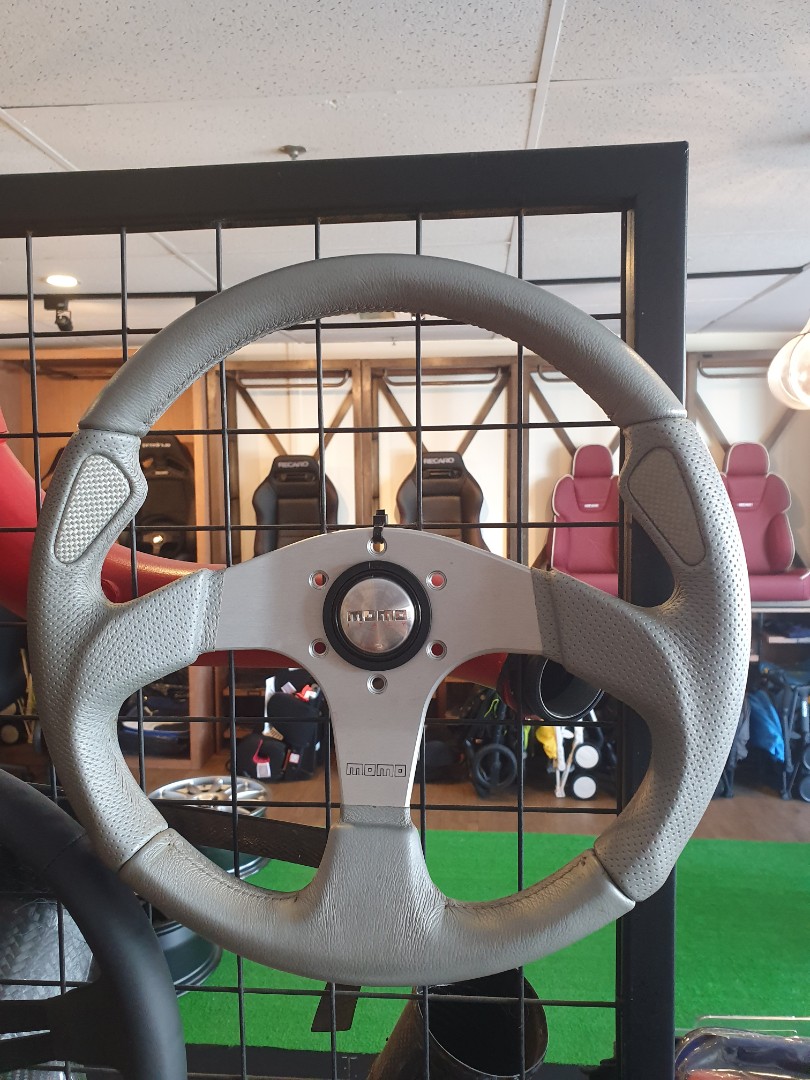 MOMO Jet Silver Steering Wheel (Genuine), Car Accessories, Accessories ...