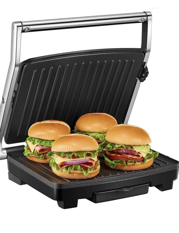 Panini Press, Deik Sandwich Maker with Temperature Control, 4-Slice ...