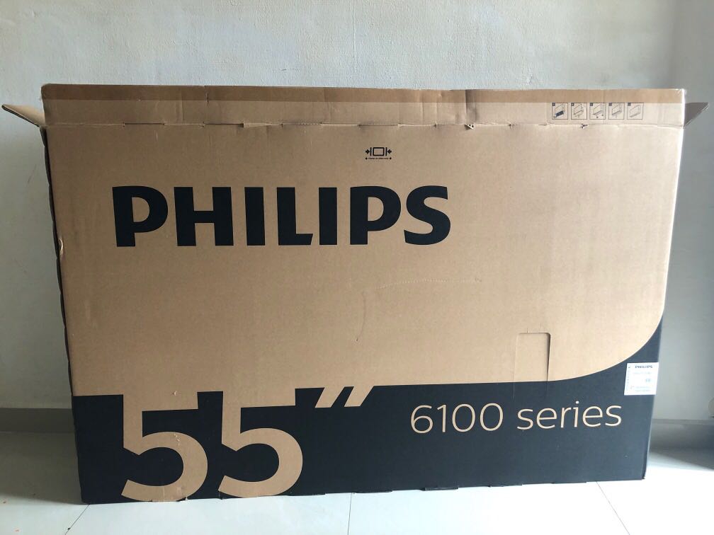 Philips 55” tv box only, Home Appliances, TVs & Entertainment Systems ...