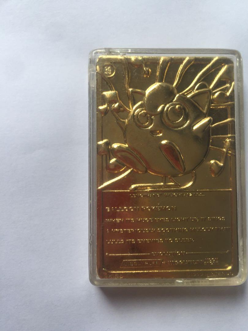 Pokemon #39 Jigglypuff Special Edition 23 karat Gold Plated Trading ...