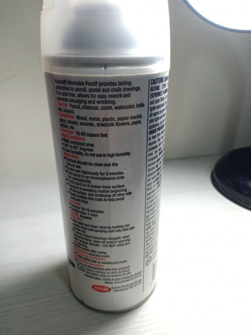KRYLON workable fixatif. Protect pencil drawing., Hobbies & Toys ...