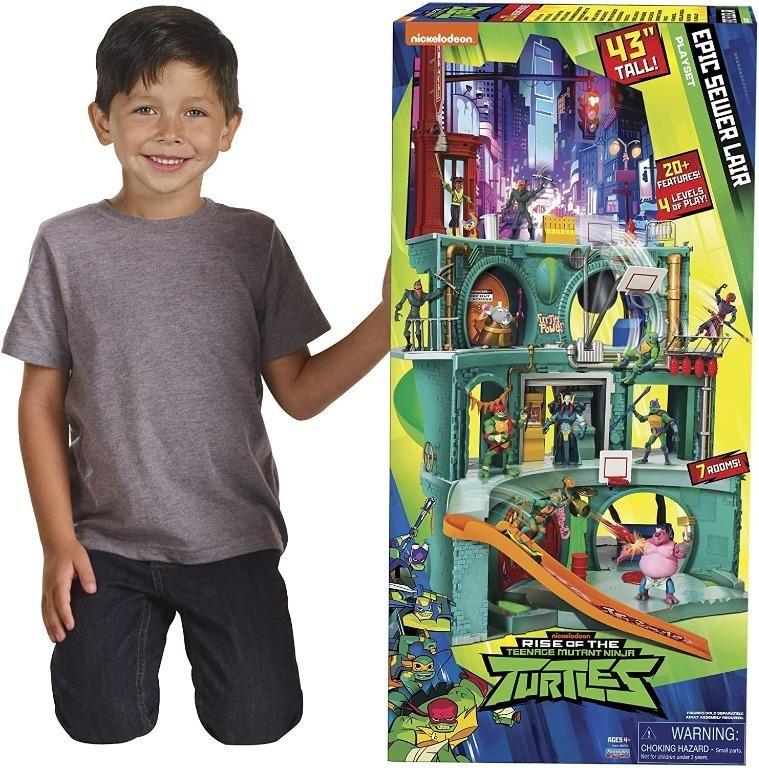 Rise of the Teenage Mutant Ninja Turtles Rotmnt Epic Sewer Lair Playset ...